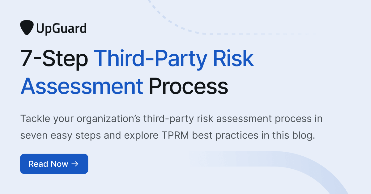 7 Step Third Party Risk Assessment Process Upguard